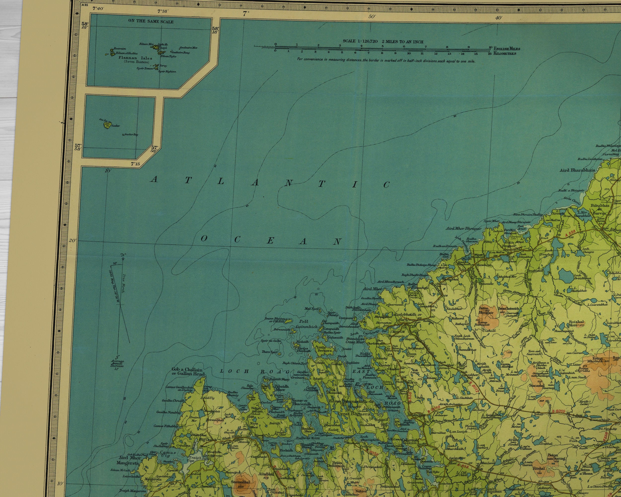 Old Map of Harris, Lewis Outer Hebrides of Scotland, Stornoway ...