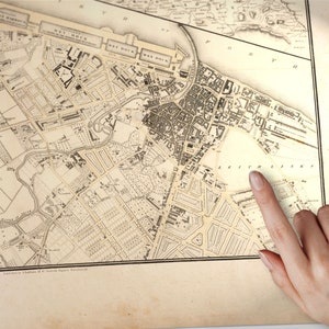Old Map of Leith | Old Map Print | Leith Old Map, Leith Vintage Map ...