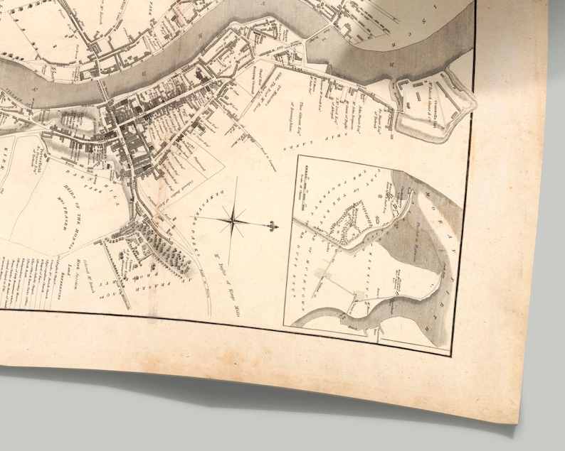 Old Map Of Inverness Old Map Print Inverness Old Map | Etsy