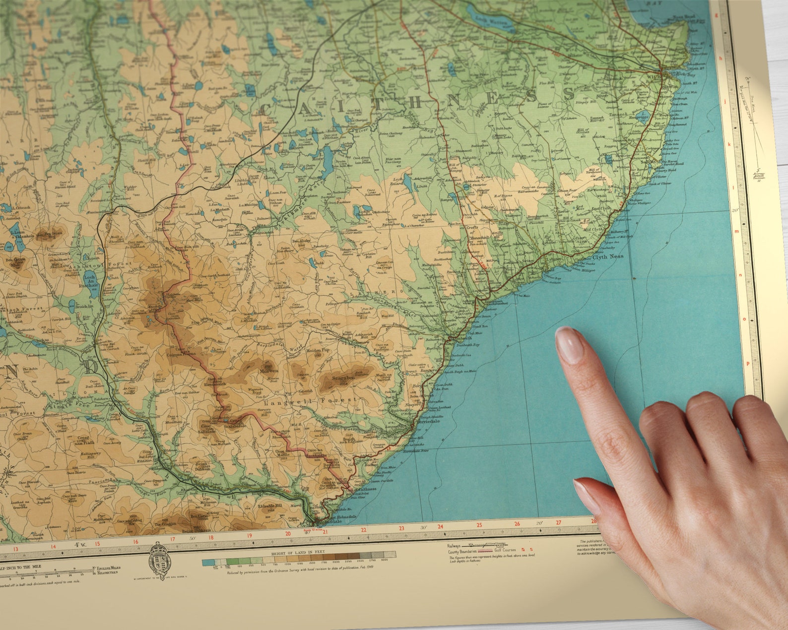 Caithness Old Map | Old Map of Wick, Thurso, Dunnet, Reay, Strathy ...