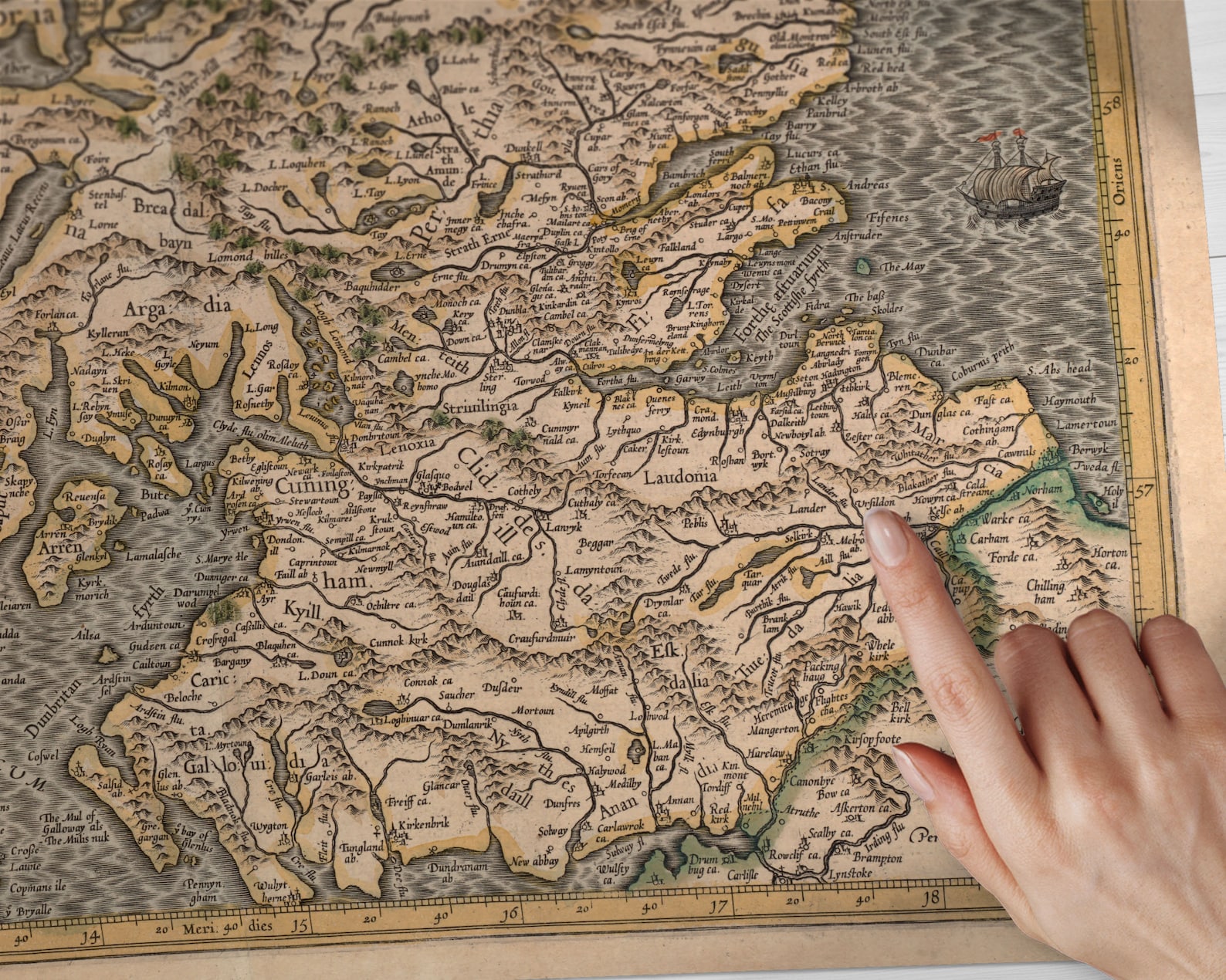 Medieval Old Map of Scotland Giclée Reproduction of Vintage - Etsy