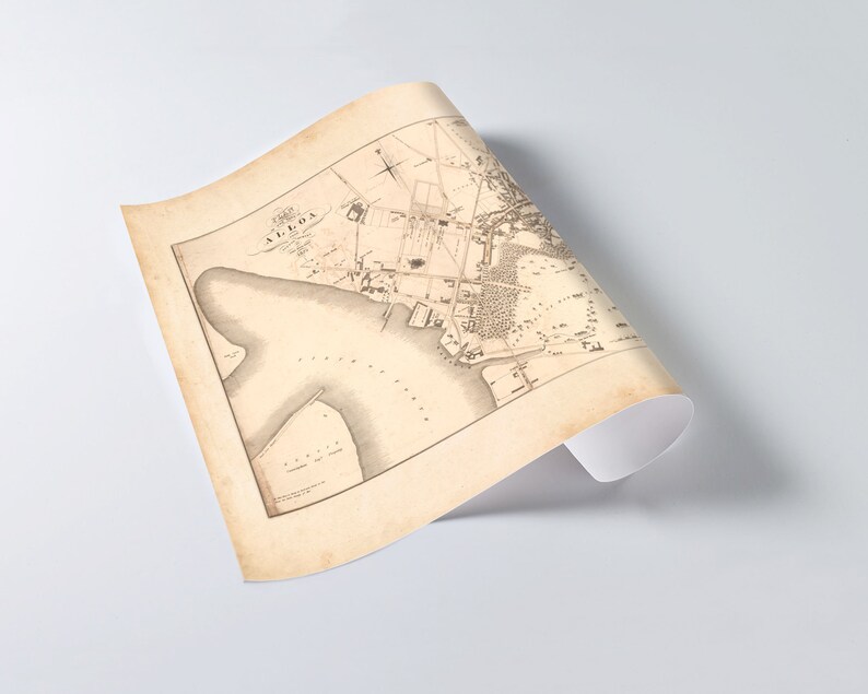 Old Map of Alloa Old Map Print Alloa Old Map, Alloa Vintage Map, Alloa ...