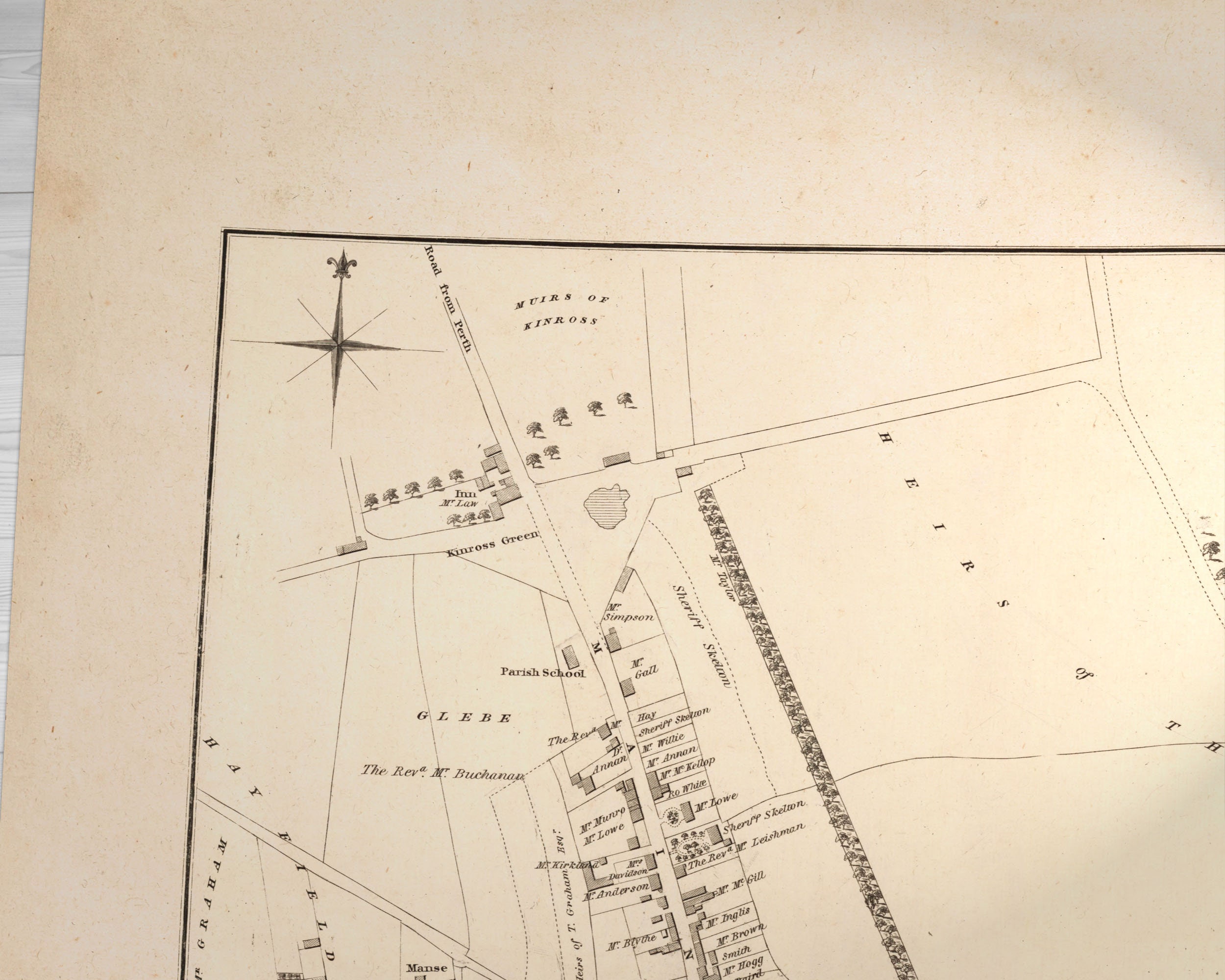 Old Map of Kinross Old Map Print Kinross Old Map, Kinross Vintage Map ...