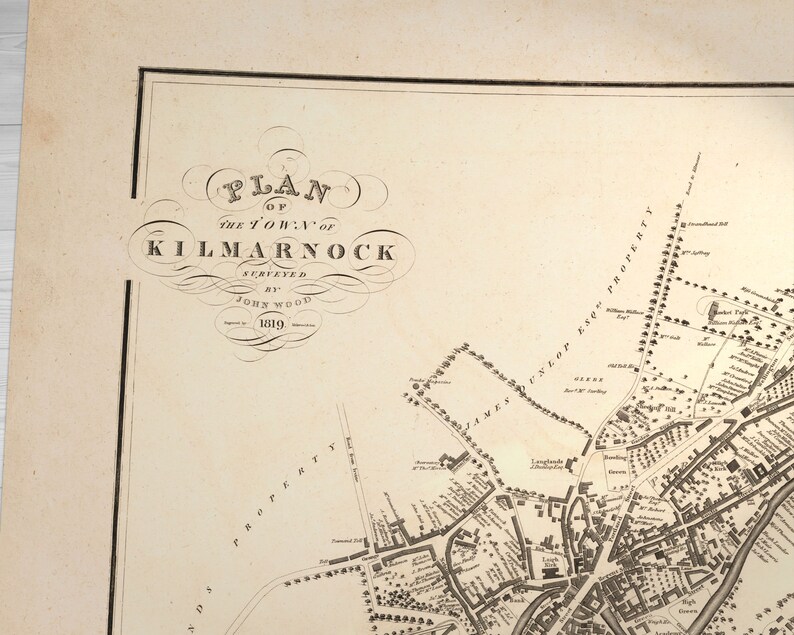 Kilmarnock Old Map Giclée Fine Art Print Antique Town - Etsy UK