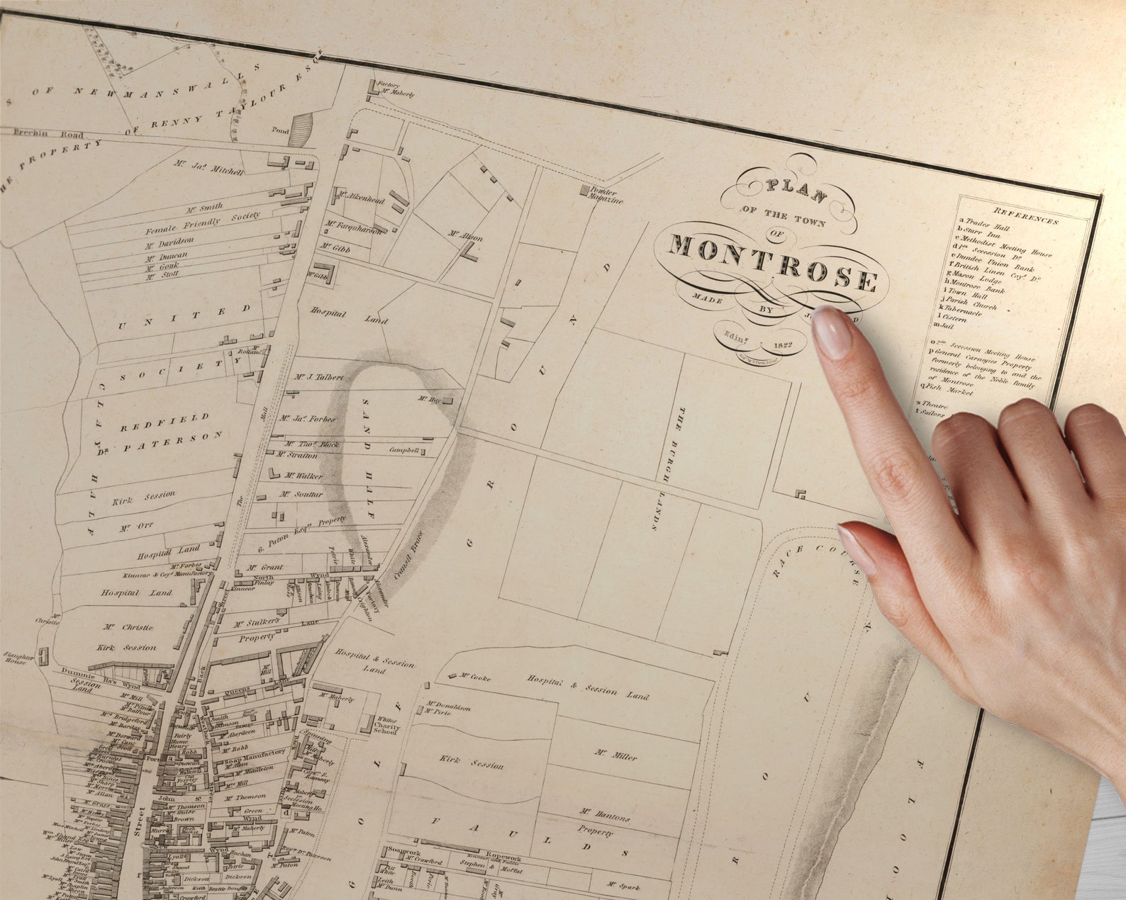 Old Map of Montrose | Fine Art Print | Vintage Town Survey in Angus ...