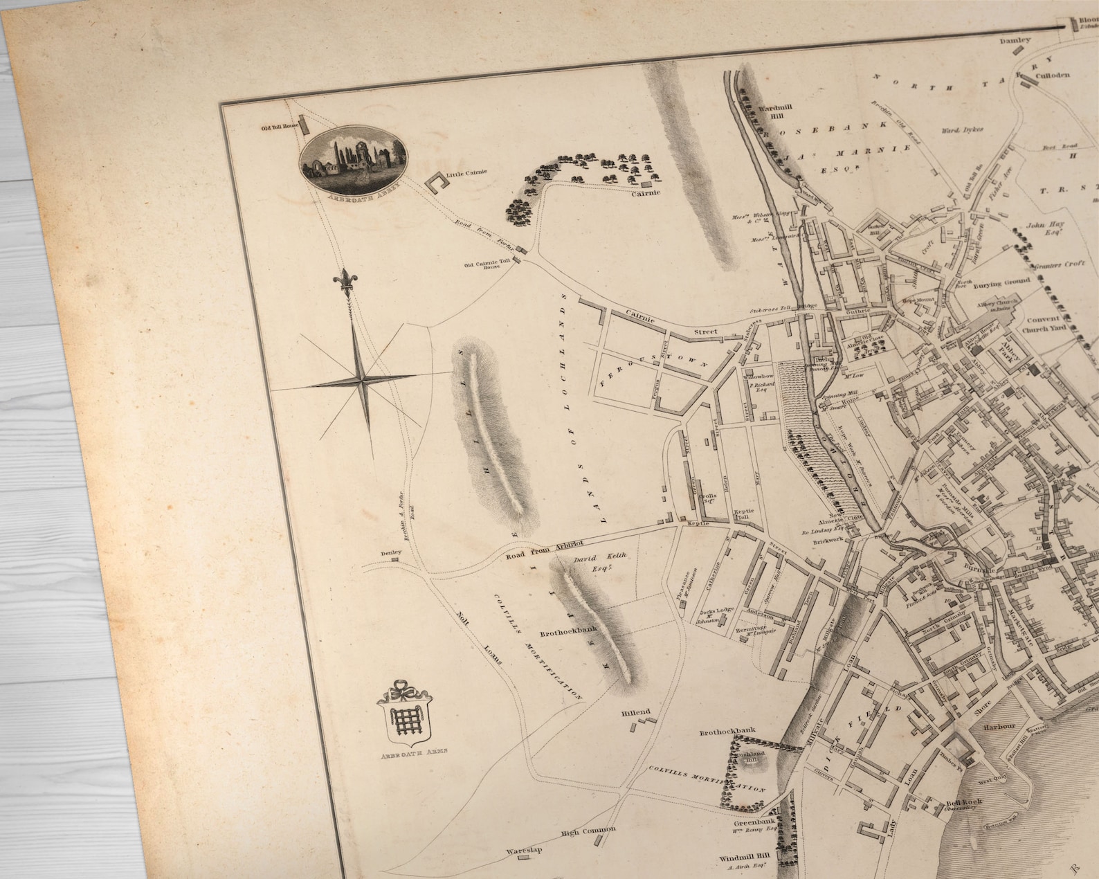 Arbroath Antique Map Fine Art Print Antique Map of - Etsy UK