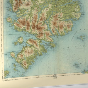 Map of Lewis, Scottish Hebrides | Giclée Reproduction Print – old Map ...
