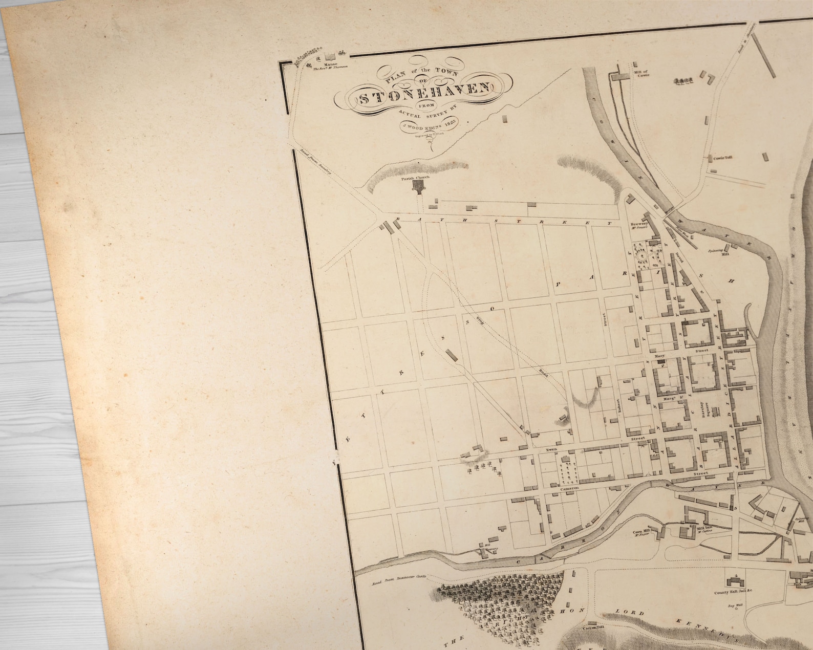 Old Map of Stonehaven Old Map Print Stonehaven Old Map, Stonehaven ...