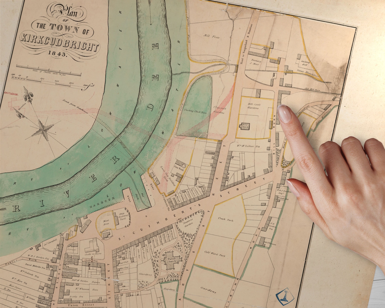 Old Map of Kirkcudbright | Old Map Print | Kirkcudbright Map ...