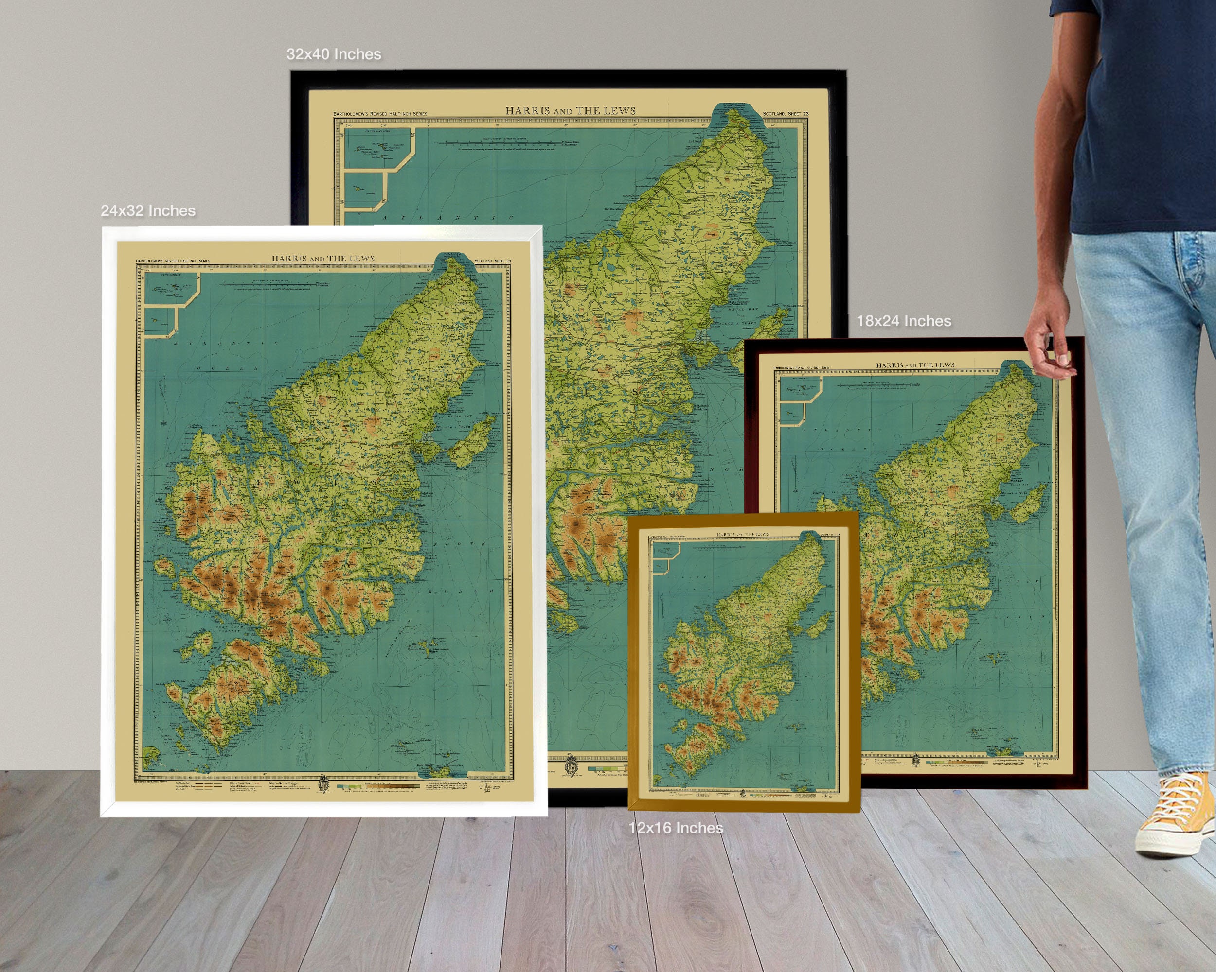 Old Map of Harris, Lewis | Outer Hebrides of Scotland, Stornoway ...