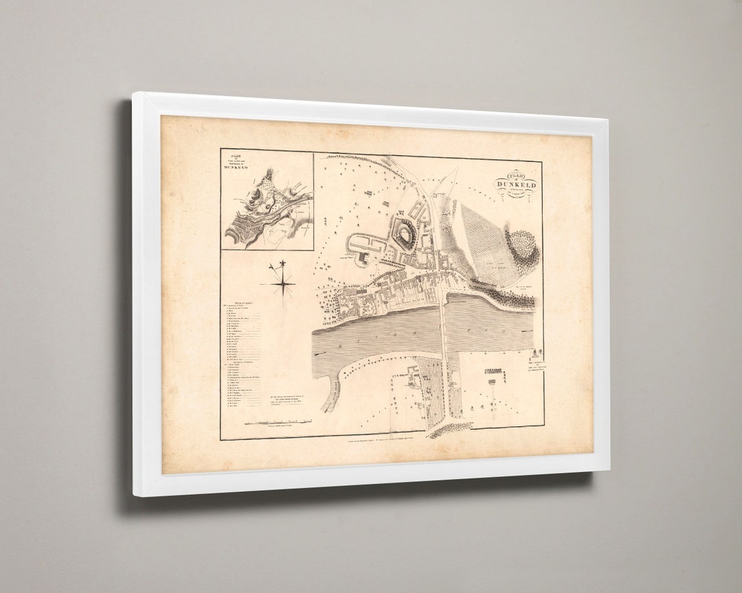 Old Map of Dunkeld | Old Map Print | Dunkeld Old Map, Dunkeld Vintage ...