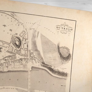 Old Map of Dunkeld | Old Map Print | Dunkeld Old Map, Dunkeld Vintage ...