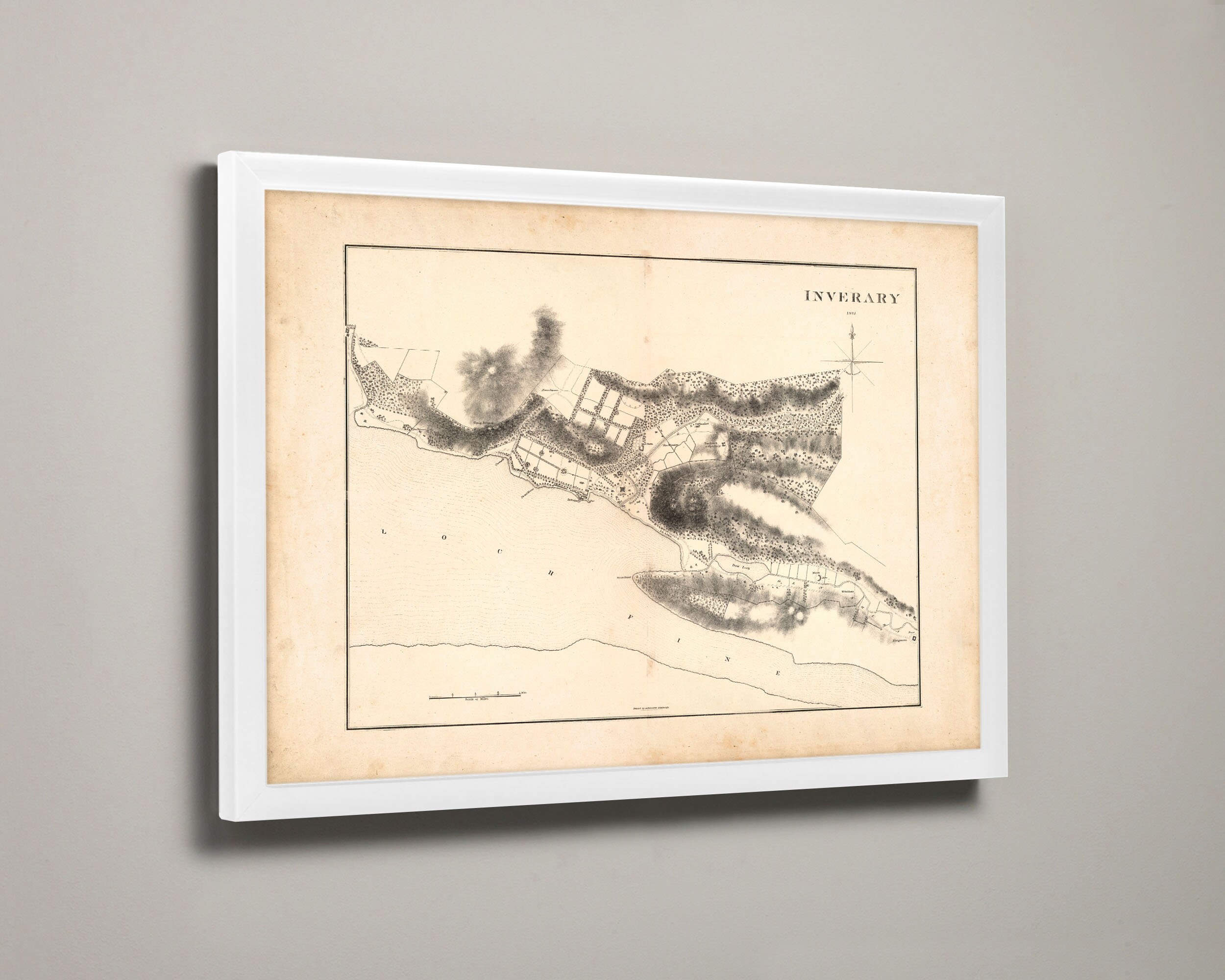 Old Map of Inverary | Old Map Print | Inverary Old Map, Inverary ...