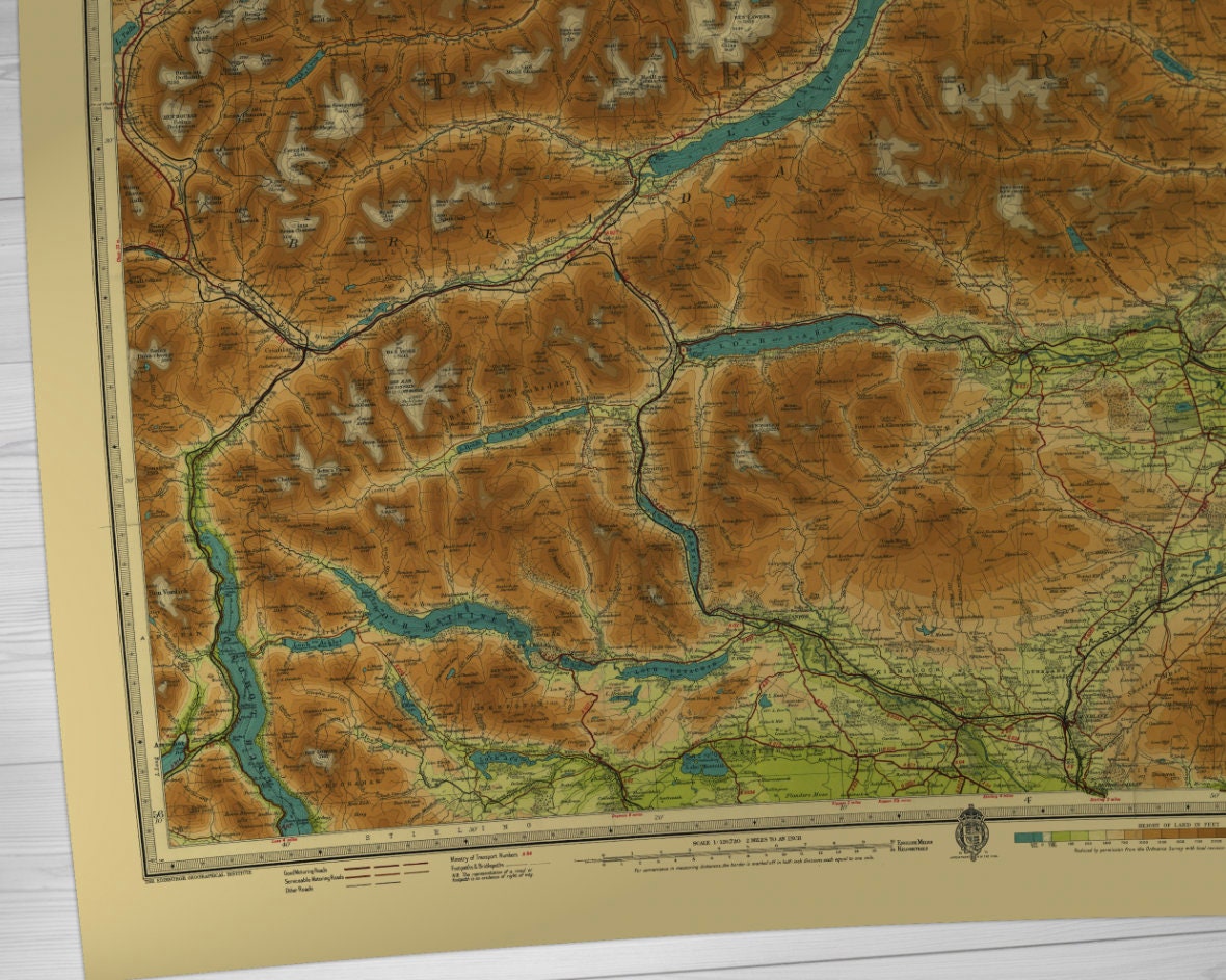 Old Map of Perthshire Perth, Aberfeldy, Crieff, Killin, Tyndrum ...