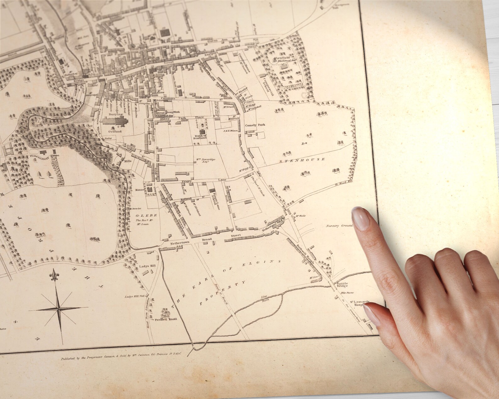 Old Map of Dunfermline Old Map Print Dunfermline Old Map, Dunfermline ...