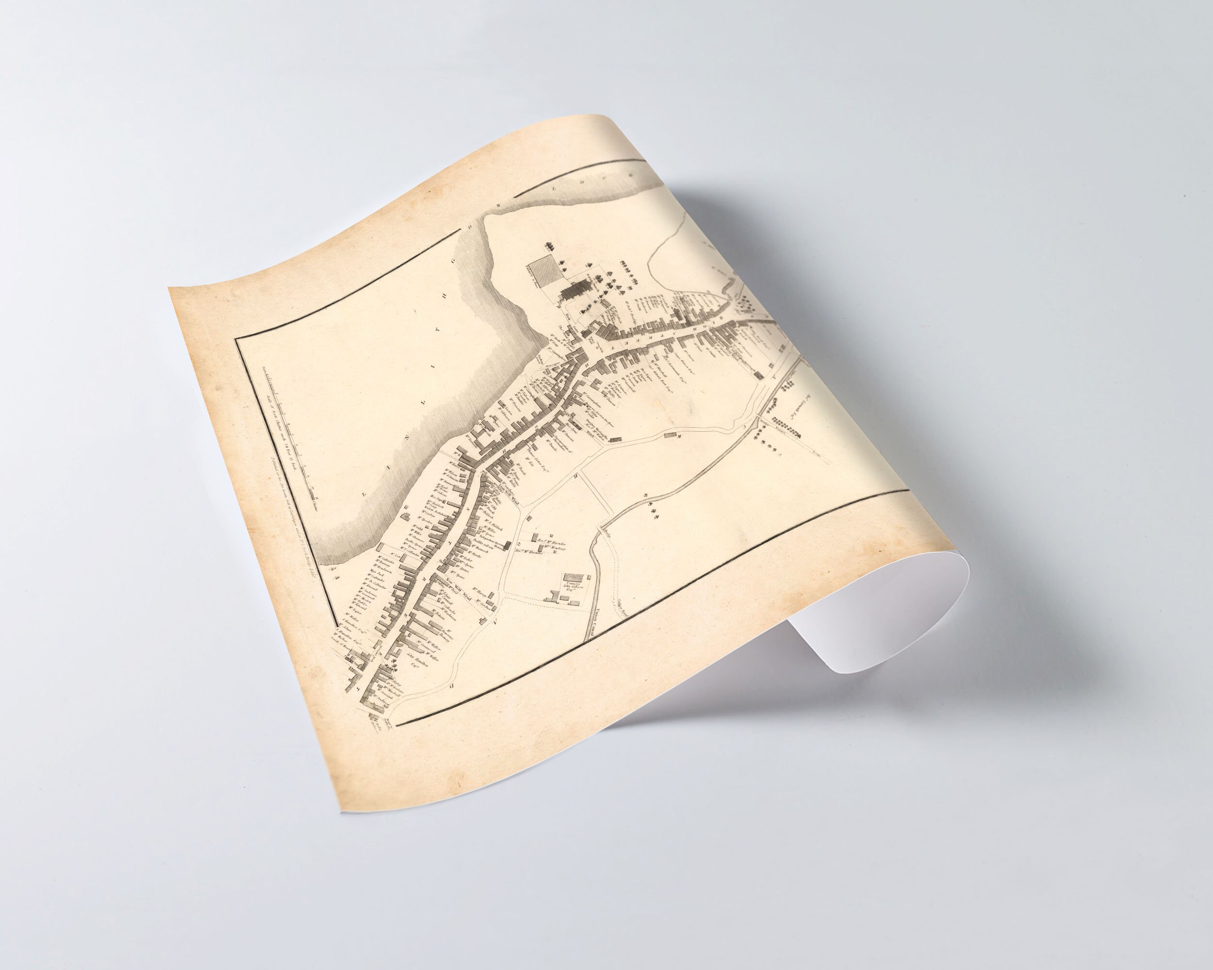 Old Map of Linlithgow | Old Map Print | Linlithgow Old Map, Linlithgow ...