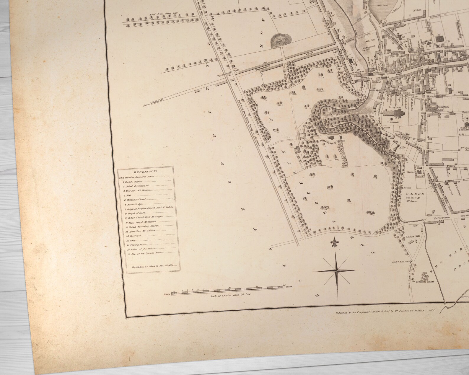 Old Map of Dunfermline | Old Map Print | Dunfermline Old Map ...