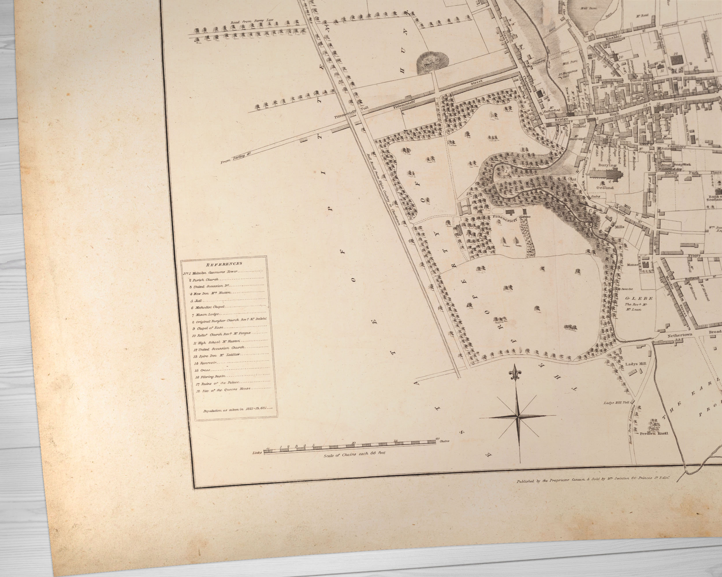 Old Map of Dunfermline Old Map Print Dunfermline Old Map - Etsy UK