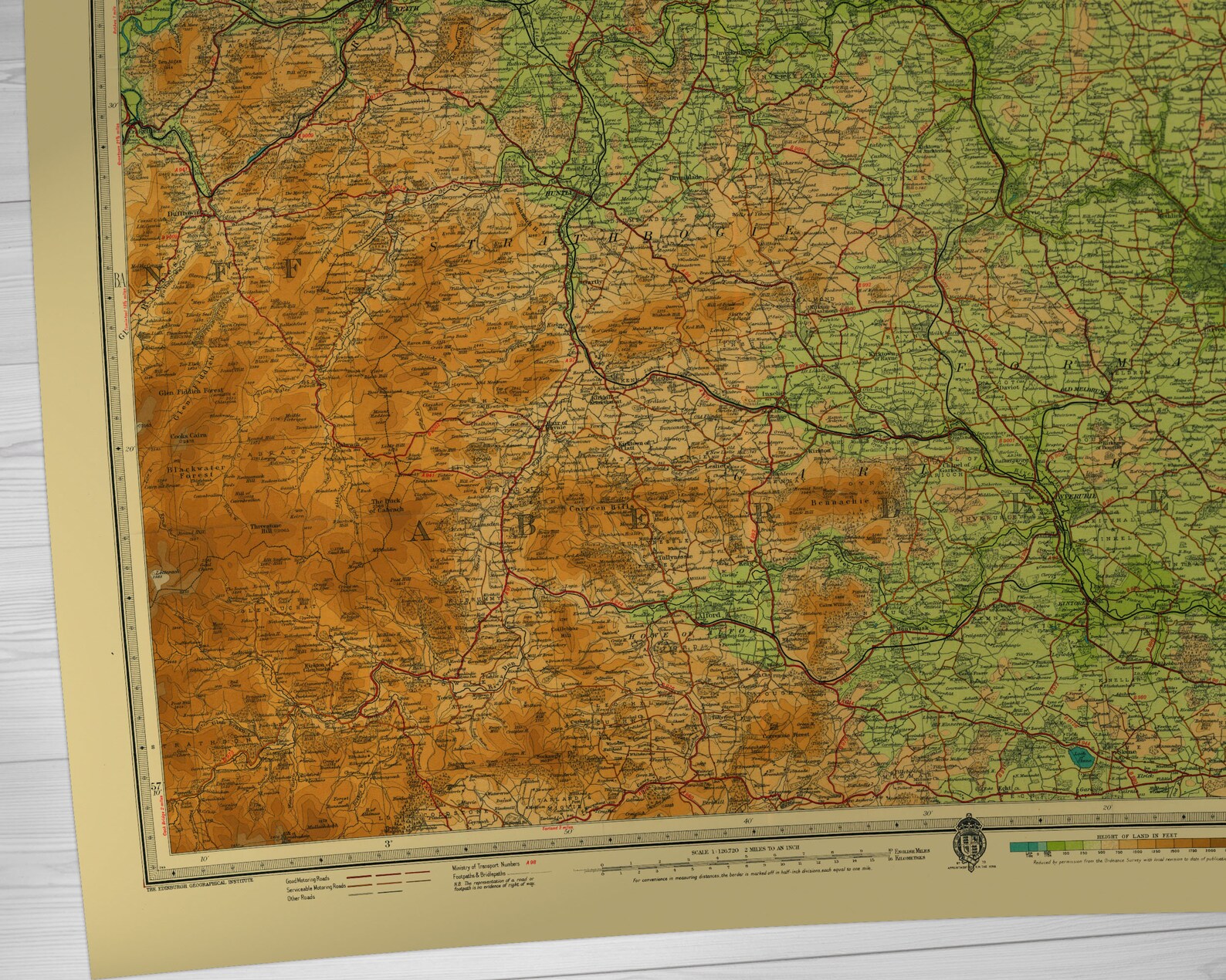 Old Map Shows Aberdeen, Inverurie, Peterhead, Fraserburgh, Keith, Insch ...