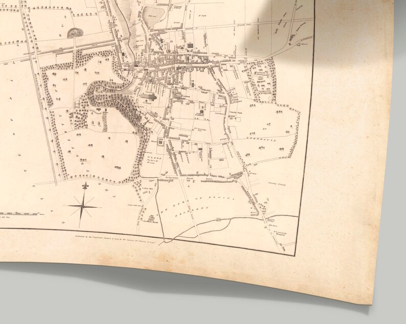 Old Map Of Dunfermline Old Map Print Dunfermline Old Map | Etsy