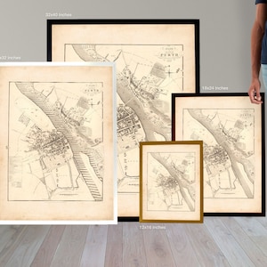 Old Map of Perth | Old Map Print | Perth Old Map, Perth Vintage Map ...