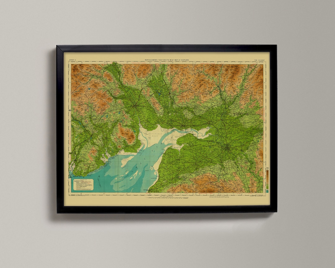 Solway | Map Print | Carlisle, Kirkcudbright, Wigton, Solloth, Annan ...