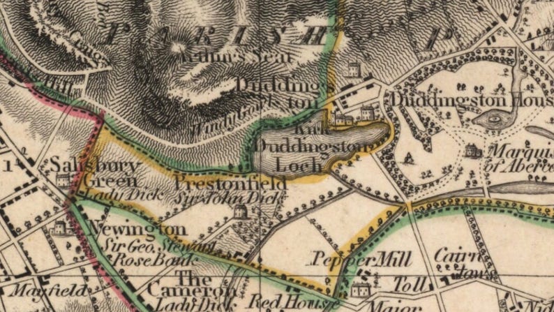 Old Map of Edinburgh | Gigantic Atlas Print Vintage Edinburgh Map Print ...