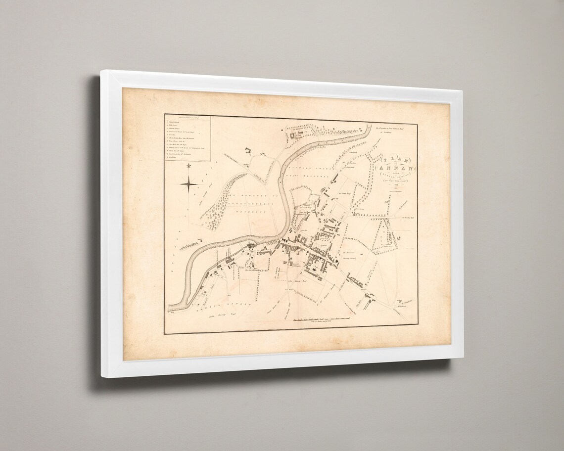 Old Map of Annan Old Map Print Annan Old Map Annan - Etsy UK