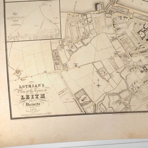 Old Map of Leith | Old Map Print | Leith Old Map, Leith Vintage Map ...