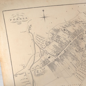Forres Old Map | Giclée Fine Art Print | Vintage Town Plan, Antique ...