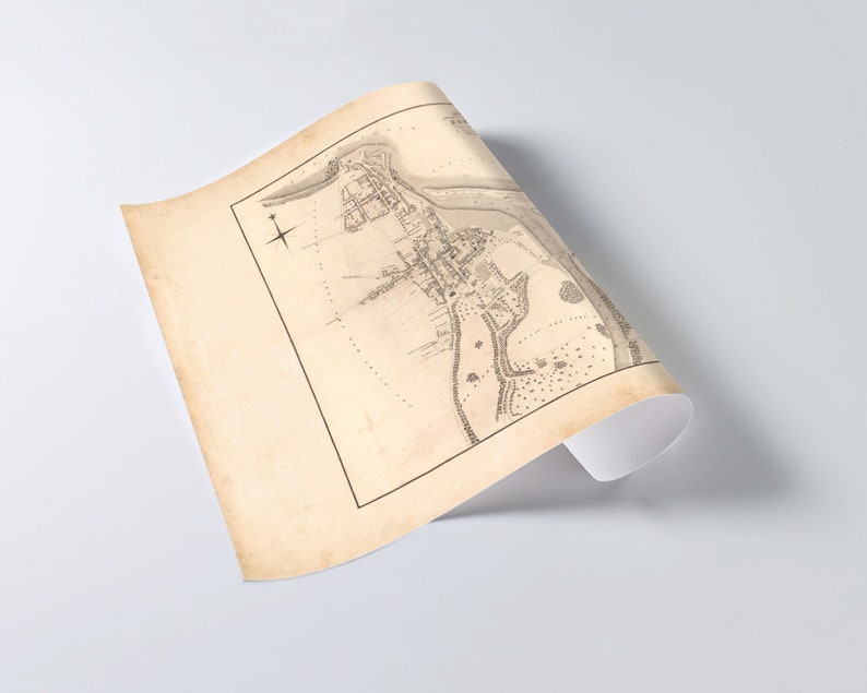 Banff Old Map| Fine Art Print | Vintage Map of Banff, Moray, Morayshire ...