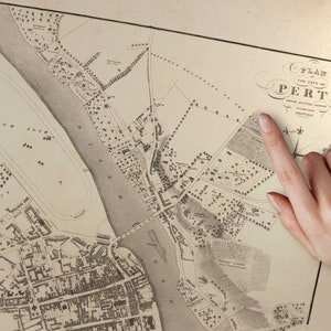 Old Map of Perth | Old Map Print | Perth Old Map, Perth Vintage Map ...
