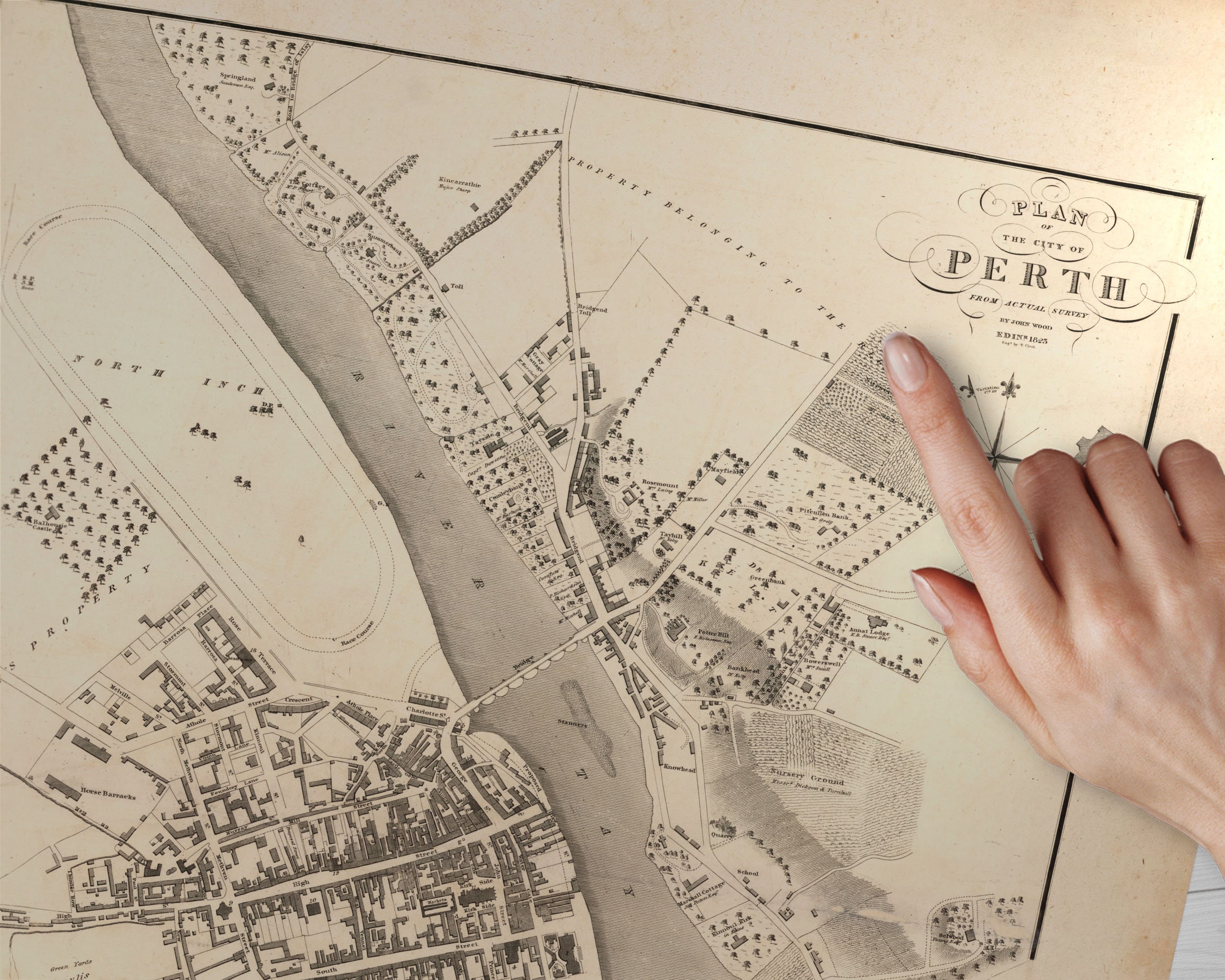 Old Map of Perth | Old Map Print | Perth Old Map, Perth Vintage Map ...
