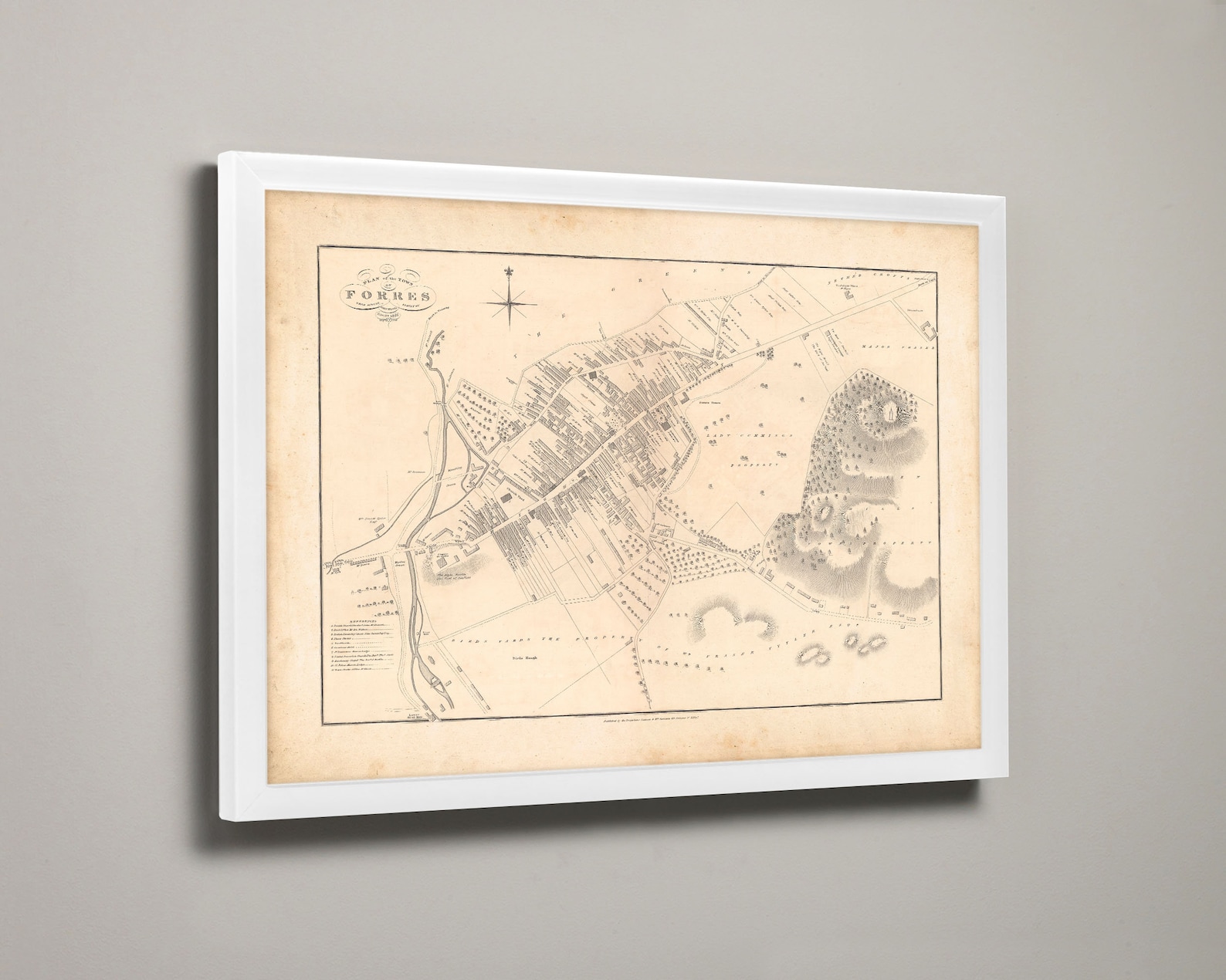 Forres Old Map Giclée Fine Art Print Vintage Town Plan - Etsy UK