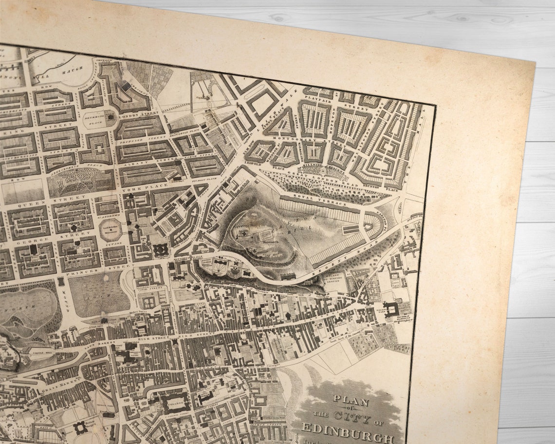 Old Map of Edinburgh Old Map Print Edinburgh Old Map - Etsy UK