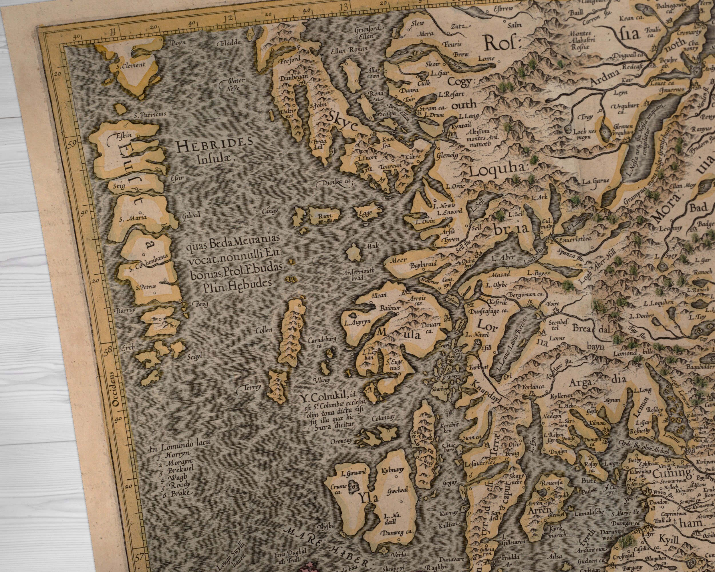 Medieval Old Map of Scotland - Giclée Reproduction of Vintage Map | Old ...