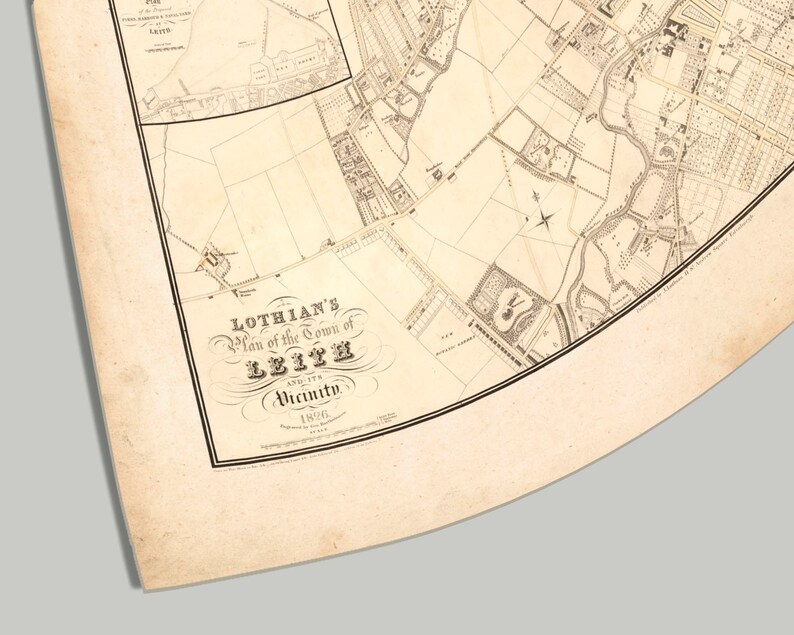 Old Map Of Leith Old Map Print Leith Old Map Leith | Etsy