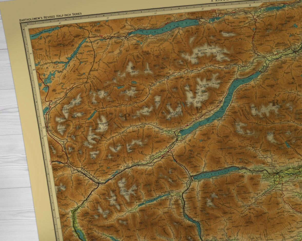 Old Map of Perthshire | Perth, Aberfeldy, Crieff, Killin, Tyndrum ...