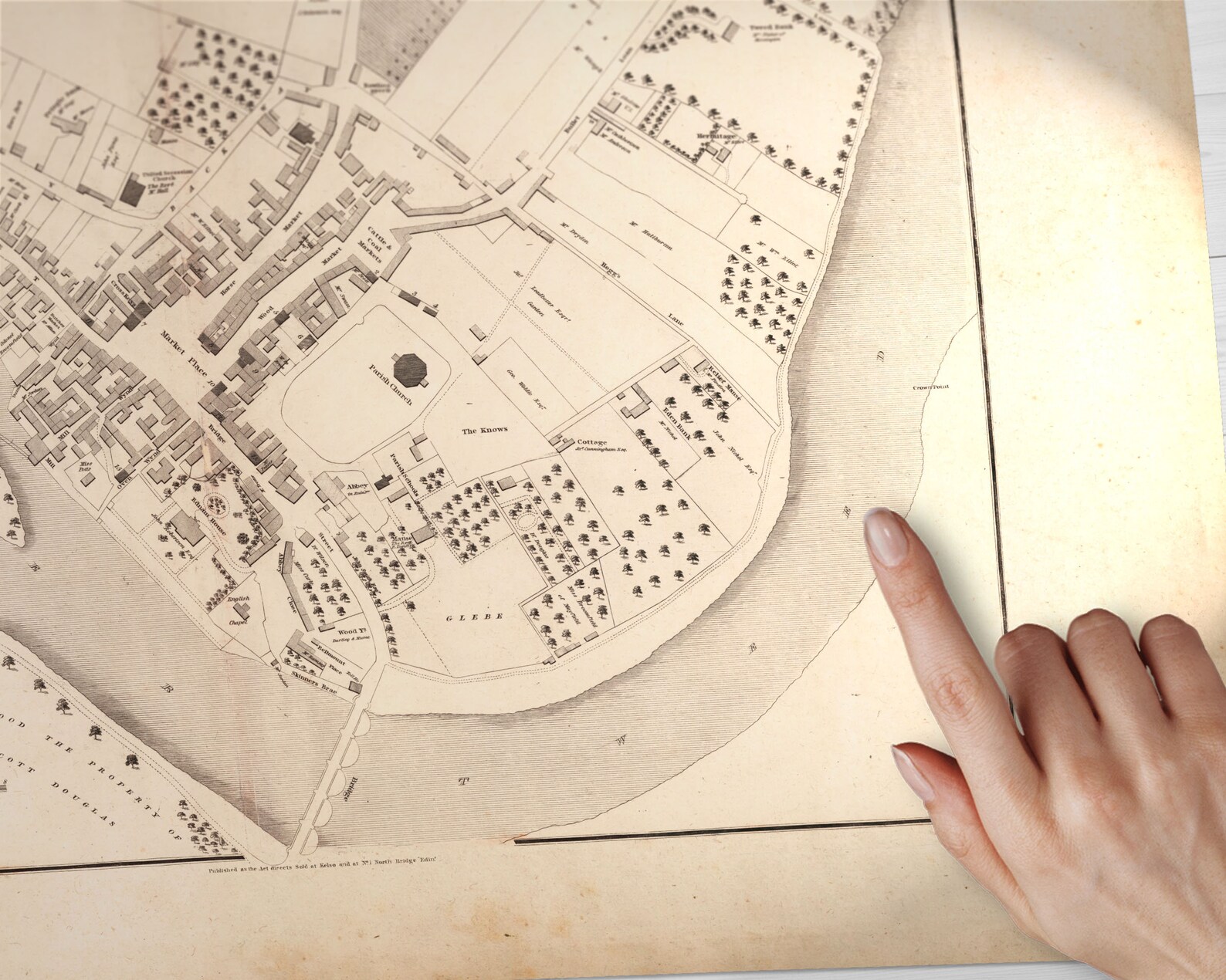 Old Map of Kelso | Old Map Print | Kelso Old Map, Kelso Vintage Map ...