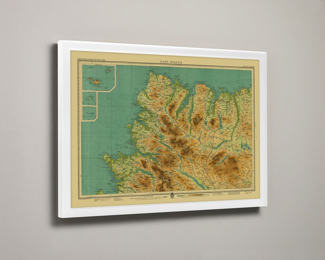 Cape Wrath | Old Map - Durness, Tongue, Skerray, Bettyhill, Scourie ...