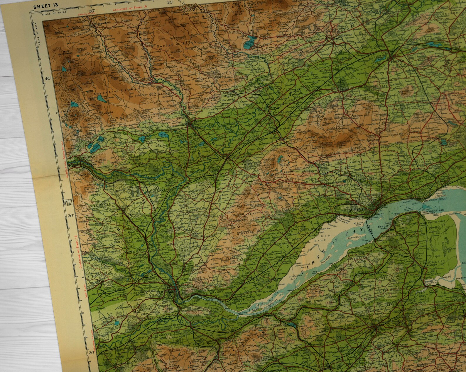 Old Map of Fife & Angus | Dundee, St. Andrews, Arbroath, Perth ...