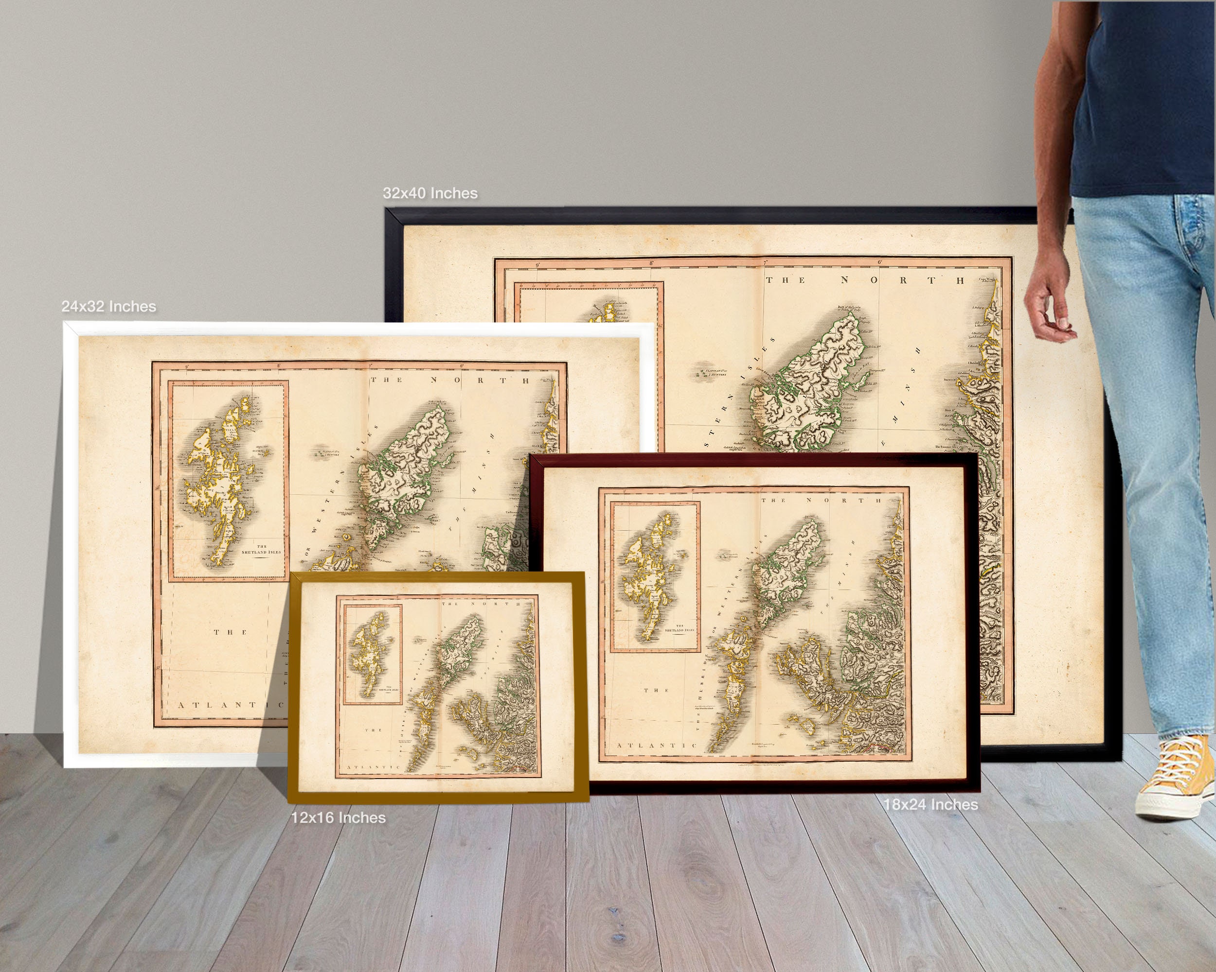 Antique Map of the Outer Hebrides | Map Print Shows; Isle of Lewis ...