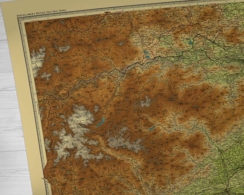 Old Map of Deeside Aberdeen, Stonehaven, Braemar, Ballater, Tomintoul ...