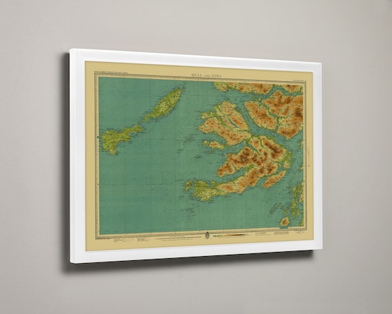 Old Map of Iona & Mull Lochaline Coll Ulva Tiree Kintra - Etsy UK