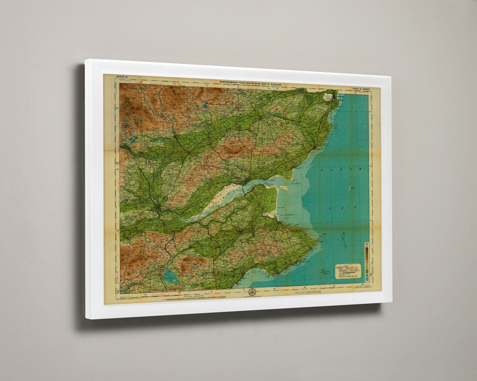 Old Map of Fife & Angus Dundee, St. Andrews, Arbroath, Perth ...