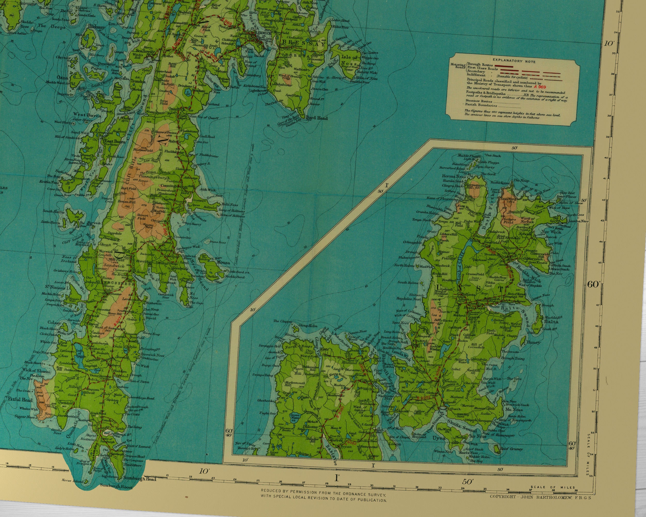 Old Map of Shetland | Lerwick, Fair Isle, Scalloway, Bressay, Bigton ...