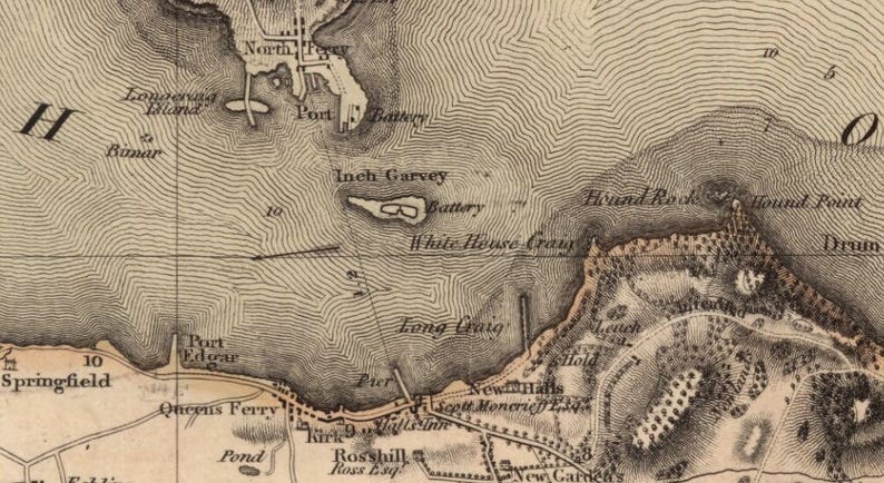 Old Map of Edinburgh | Gigantic Atlas Print Vintage Edinburgh Map Print ...