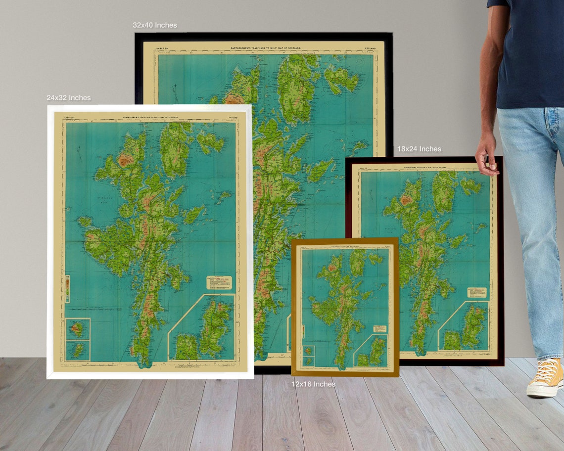 Old Map of Shetland | Lerwick, Fair Isle, Scalloway, Bressay, Bigton ...