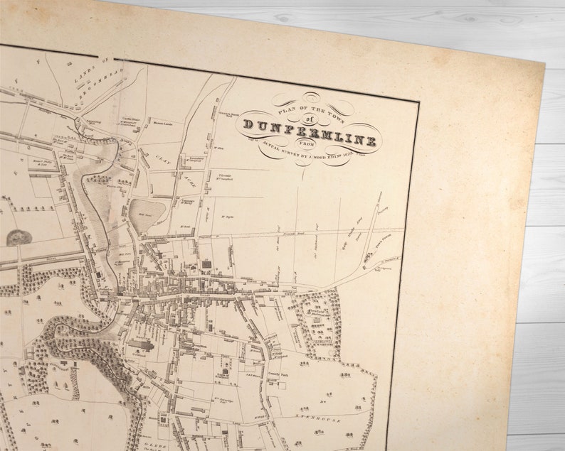 Old Map of Dunfermline | Old Map Print | Dunfermline Old Map ...