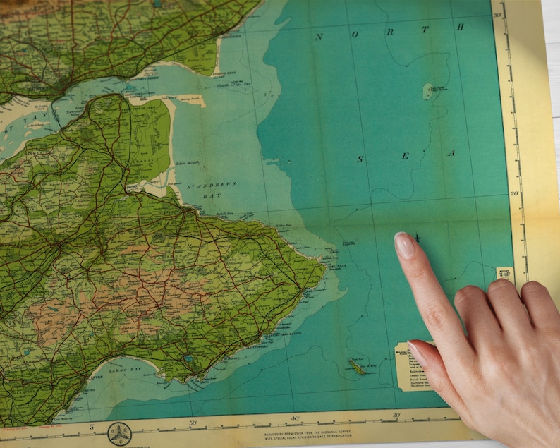 Old Map of Fife & Angus Dundee, St. Andrews, Arbroath, Perth ...